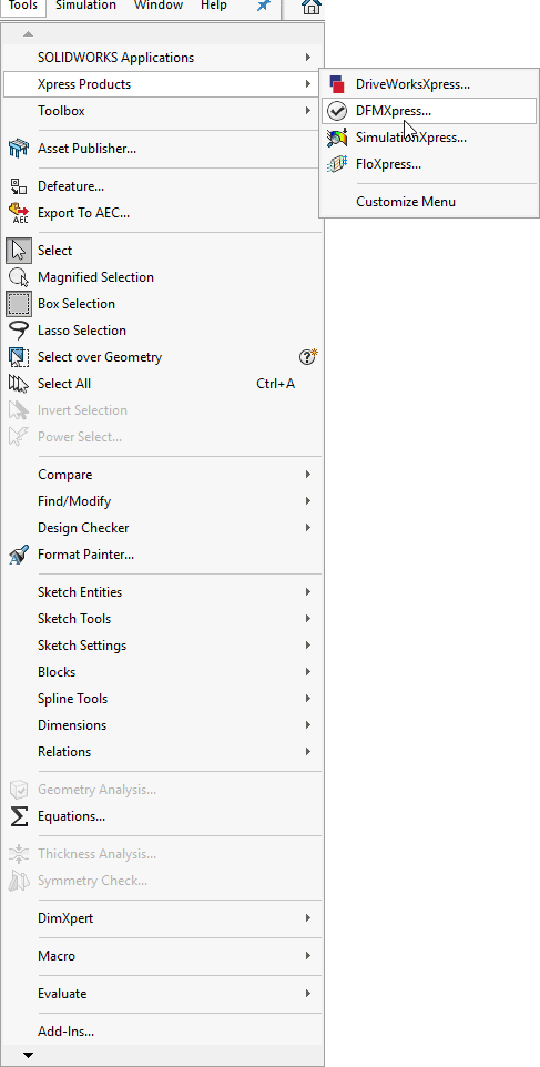 SOLIDWORKS Xpress Tools Product Codes|SOLIDWORKS Xpress Tools Product ...