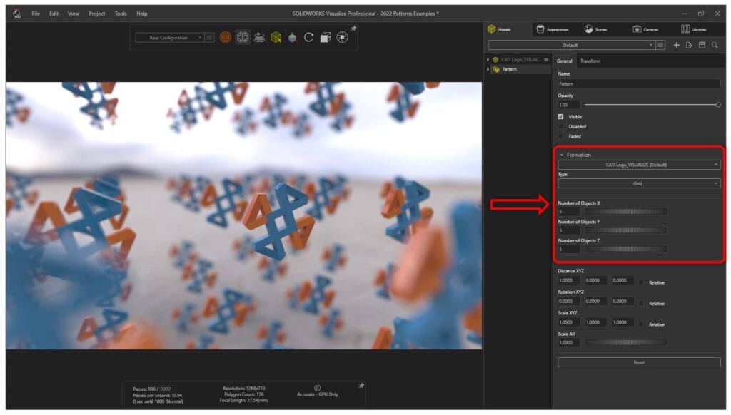 SOLIDWORKS 2022 What’s New – SOLIDWORKS Visualize – Patterns and Corner ...