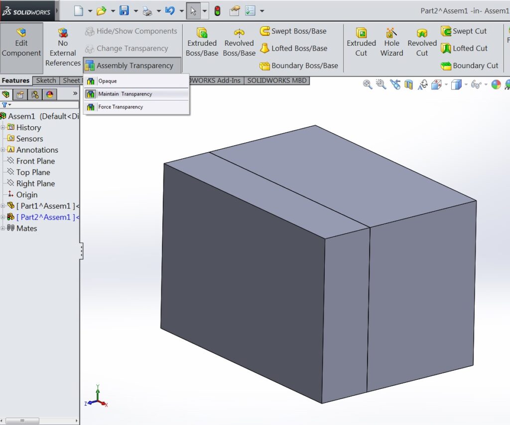 SOLIDWORKS: Editing parts in Context and Transparency - Computer Aided Technology