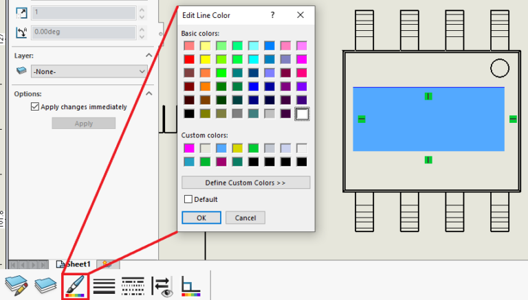 Using Area Hatch/Fill to Create Simple Decals in SOLIDWORKS Drawings