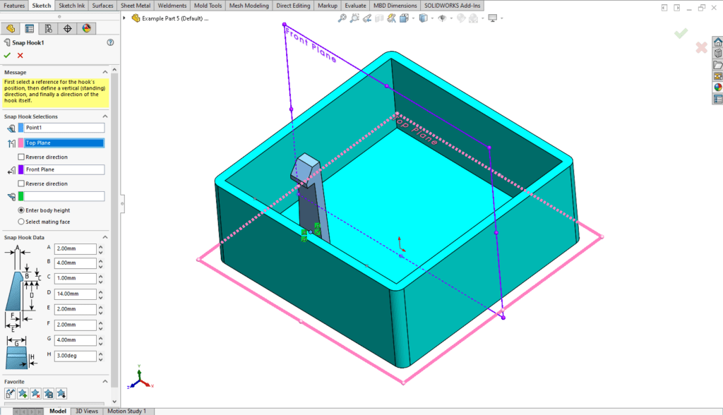 Get Snappy with Snap Hook Fastening Feature in SOLIDWORKS