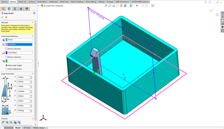Get Snappy with Snap Hook Fastening Feature in SOLIDWORKS