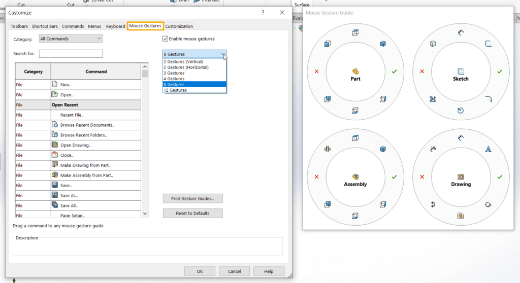 Minimize Mouse Movement in SOLIDWORKS