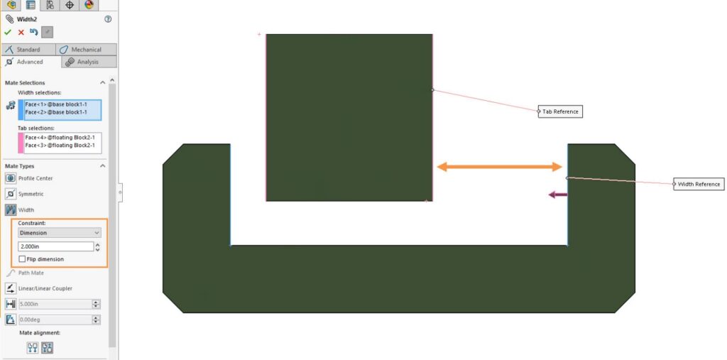 SOLIDWORKS: Exploring The Width Mate