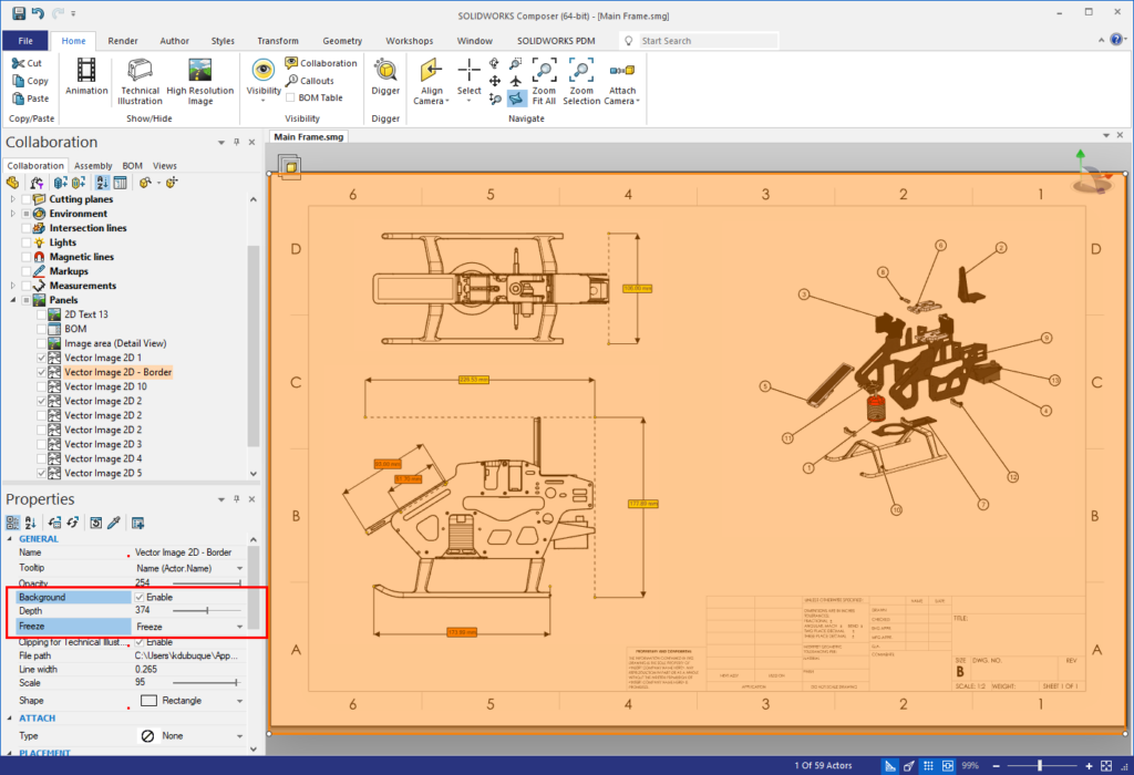 Emulating Drawings in SOLIDWORKS Composer?