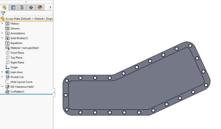 SOLIDWORKS: Hole Pattern Spacing With Equations