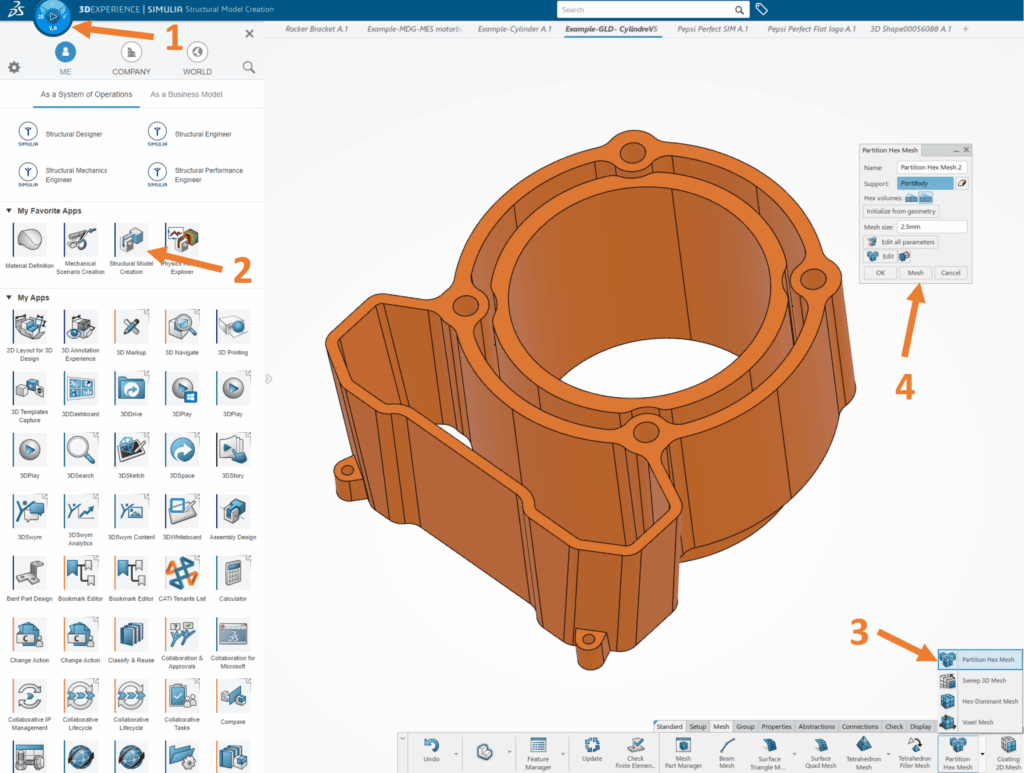 Partake in Partitions: Meshing in 3DEXPERIENCE Simulation - Computer ...