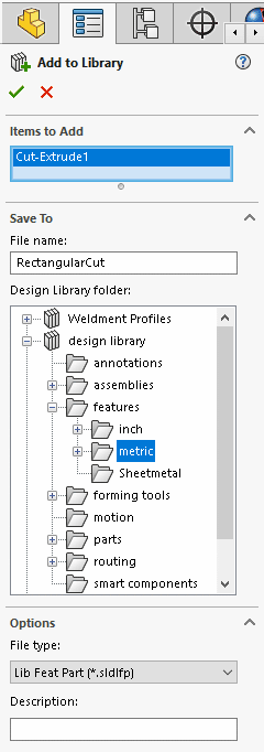 SOLIDWORKS Design Library - Custom Library Features - Computer Aided ... SOLIDWORKS Design Library - Custom Library Features - Computer Aided ...