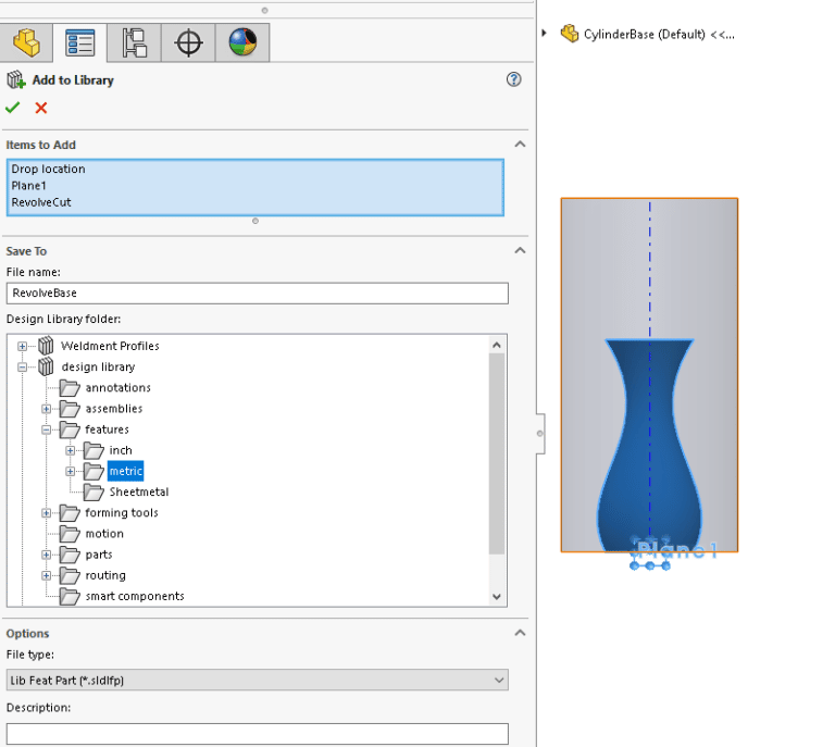 SOLIDWORKS Design Library - Custom Library Features - Computer Aided ... SOLIDWORKS Design Library - Custom Library Features - Computer Aided ...