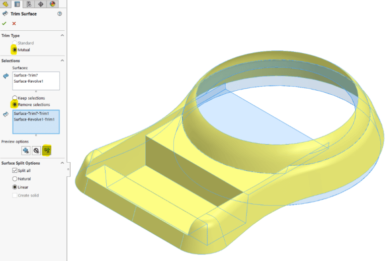 SOLIDWORKS Trim Surface - Computer Aided Technology